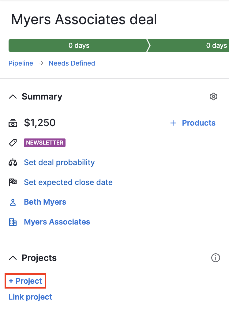 Projects de Pipedrive - Knowledge Base | Pipedrive